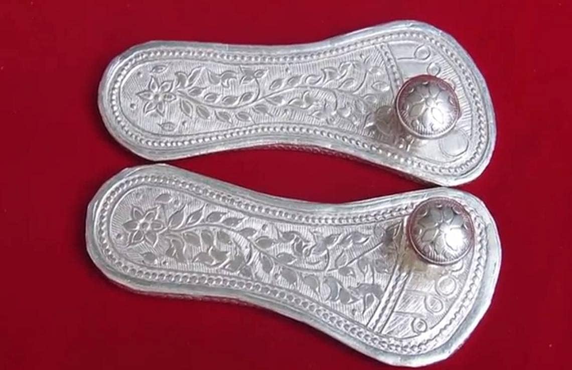 Charan Paduka in Pure Silver / Goddess Laxmi Paduka Sacred Hindu ...