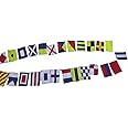 Amazon.com: Marine Navy Signal Code Flag Set - String of 26 Flag - 8 ...