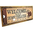 Amazon.com: OMSC Framed Welcome to Our Home Theater Metal Sign, Retro ...