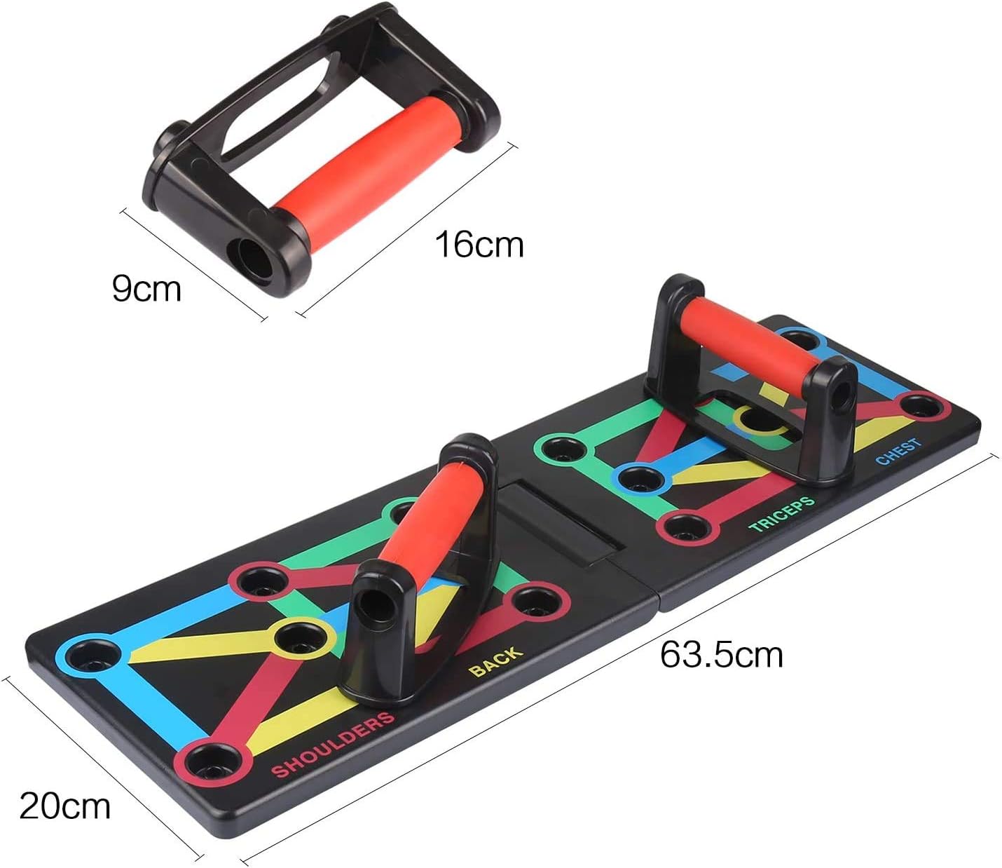 Clonic Foldable 12 in 1 Push Up Rack Board Train Gym Fitness System ...