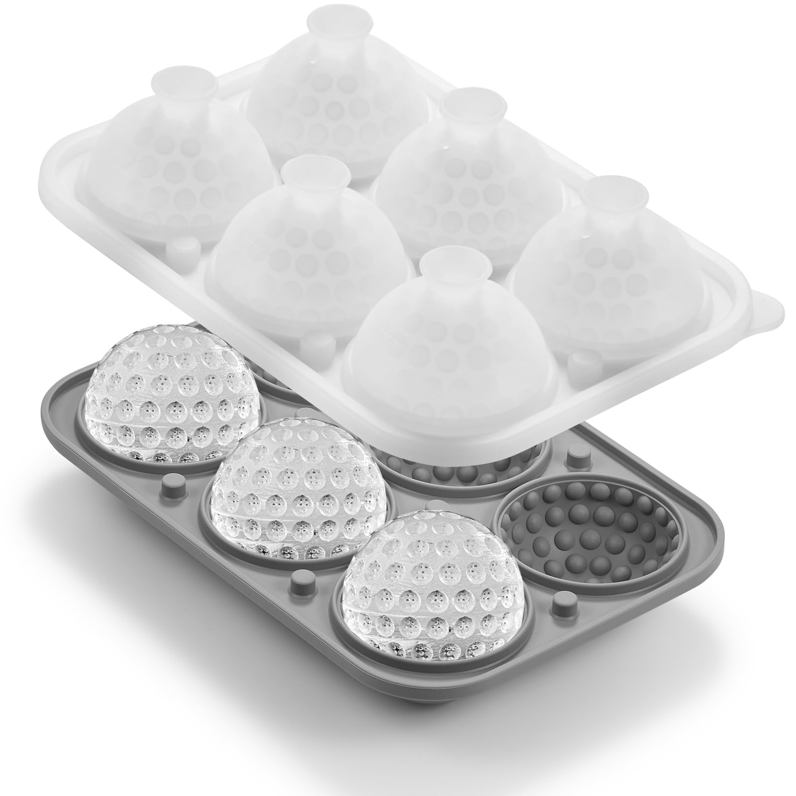 Nax Caki 3D Golf Ice Cube Tray, Large Golf Silicone Fun Shapes Whiskey ...