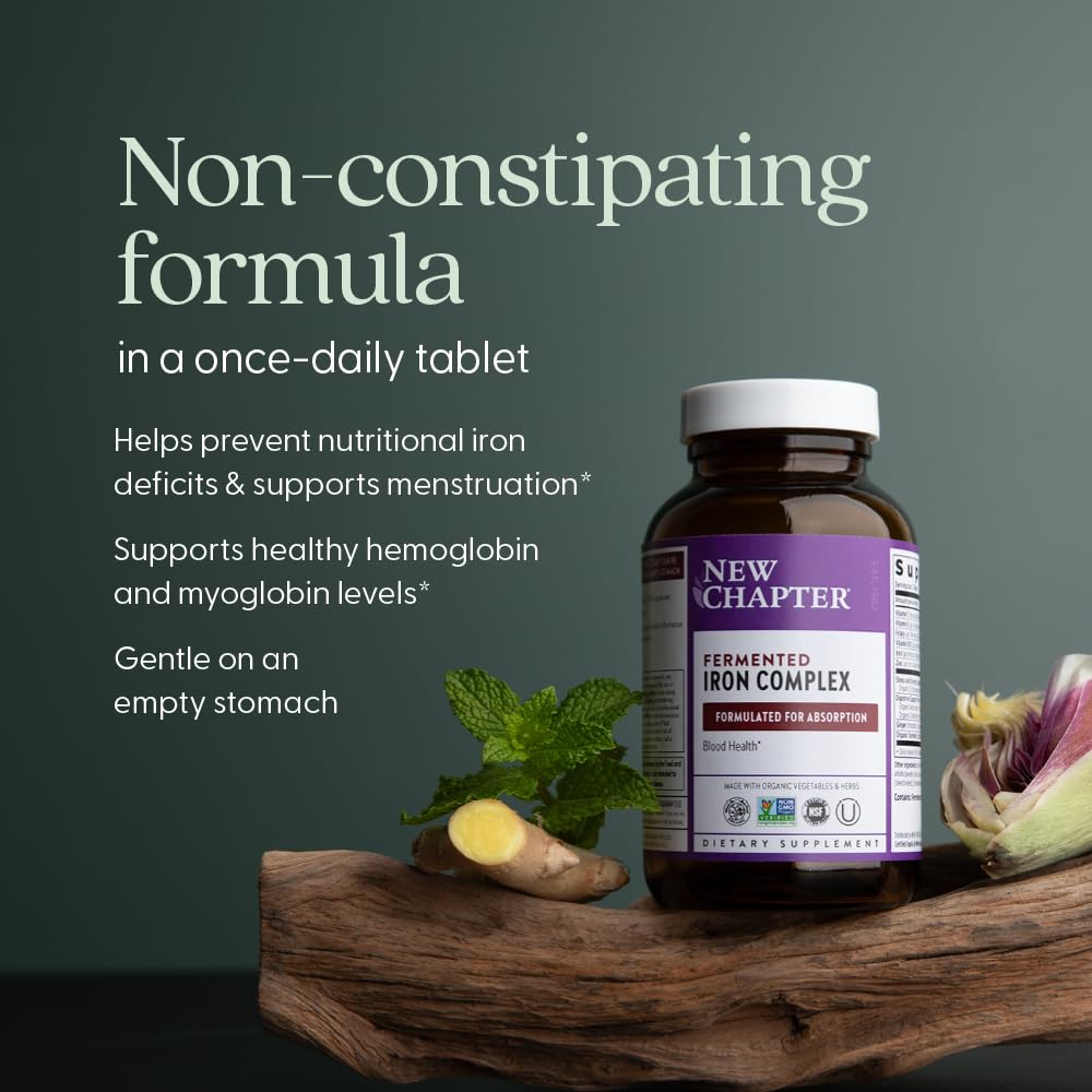 Mua New Chapter Iron Supplement, Whole-Food Fermented Iron Complex Made ...
