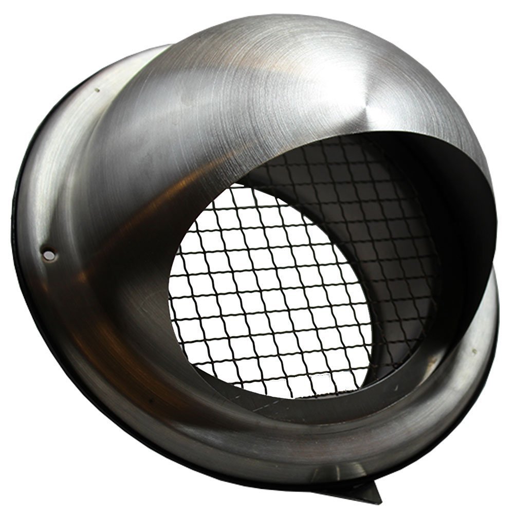 Buy Invero® Wall-Mountable Metal Round Bull-Nose Vent with Louvres and ...