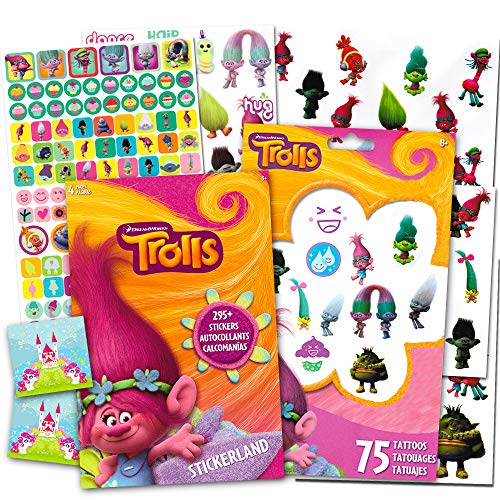 Trolls Stickers and Tattoos Party Favors Pack -- Over 295 Stickers and ...