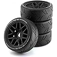 Amazon.com: Chanmoo 1/8 RC On Road Car Tires and Wheels Rims 17mm Hex 103mm Rubber Rally Tyres ...