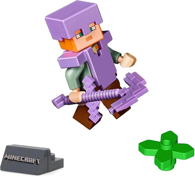 LEGO Exclusive Minecraft Minifigure - Alex (with Purple Armor and Sword ...