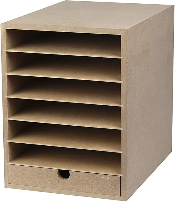Paper Storage Unit, A4 25x33 cm, depth 32 cm, MDF, 1pc: Amazon.co.uk ...