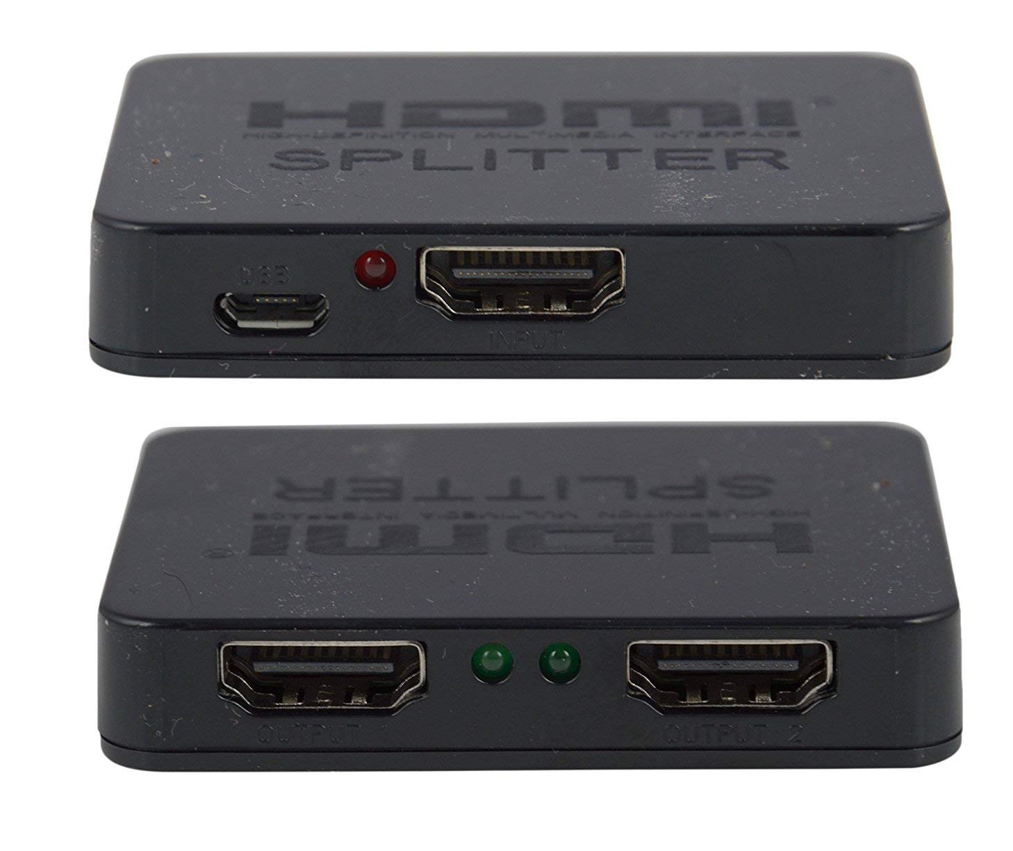 Buy Ultima Cords & Cables 2 Port HDMI Splitter - 1 in 2 Out - Support ...