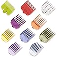 Amazon.com: 10 Color Professional Hair Cutting Guards and Combs Set - Coded Guides from 1/16 to ...