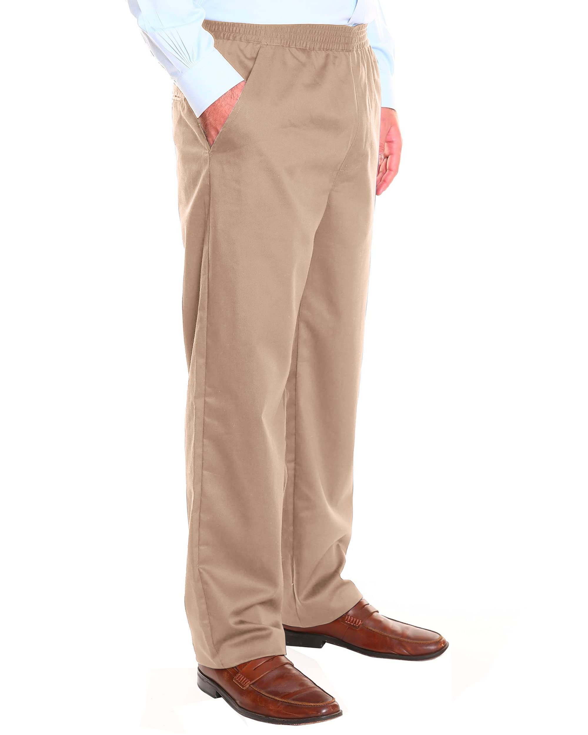 SIZE LARGE Ruxford Mens Elastic Waist Pants for Seniors - Adaptive Mens ...