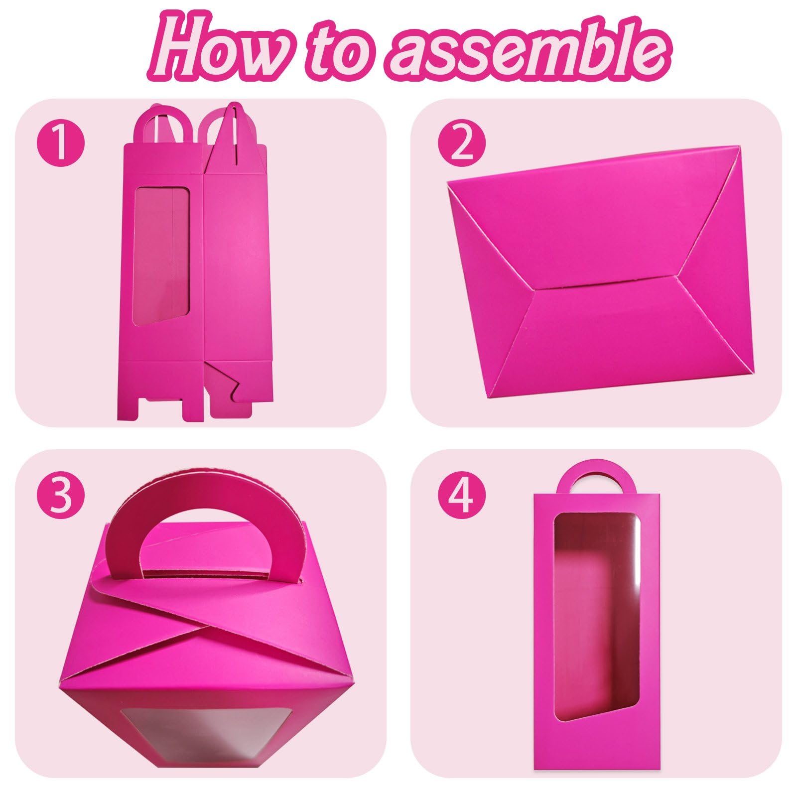Mua 12 Hot Pink Party Favor Boxes 90s Doll Pink Girls Birthday Gift ...