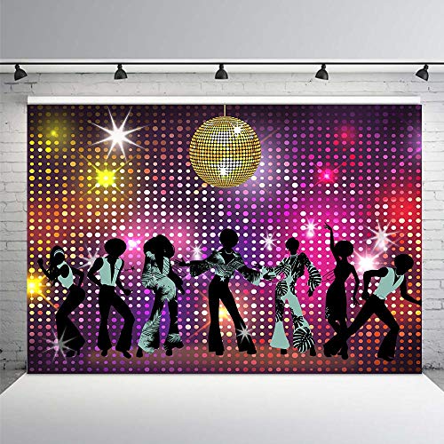 Buy COMOPHOTO 7x5ft Disco Night Party Backdrop Vintage 80s 90s Disco ...