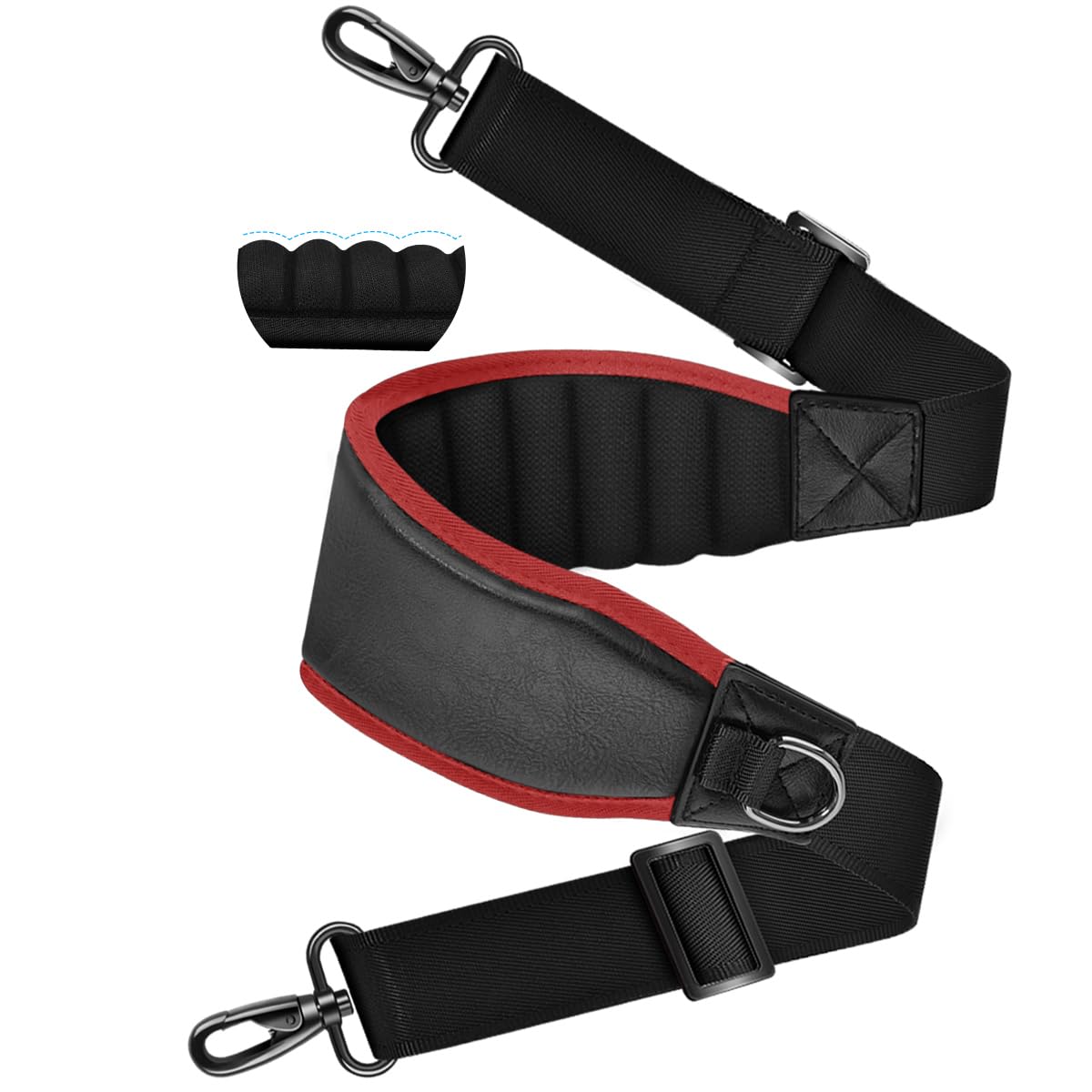 Shoulder Strap 79 Inch with Fixed Pad and Dual Balance Buckles and ...