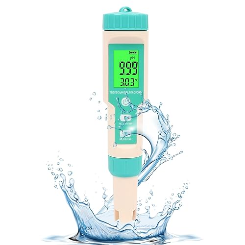 RESOME PH Meter, Digital 7 in 1 PH/TDS/EC/Salt/ORP/SG/Temp Meter for ...