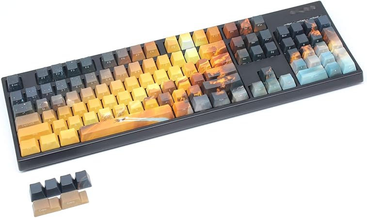 Amazon.com: Side Legends 104 + 6 Gradient Keycaps PBT 5-Faced Dye ...