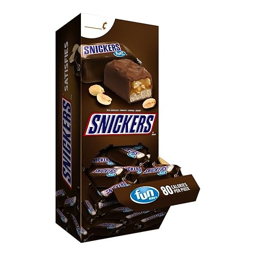 SNICKERS Fun Size Chocolate Candy Bars Changemaker Display 54-Ounce 90 ...