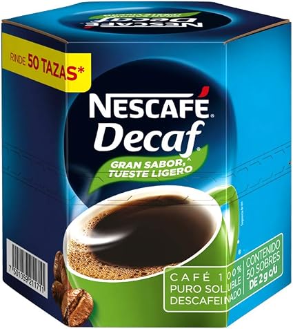 NESCAFÉ® Decaf estuche de 50 sobres de 2g: Amazon.com.mx: Alimentos y ...