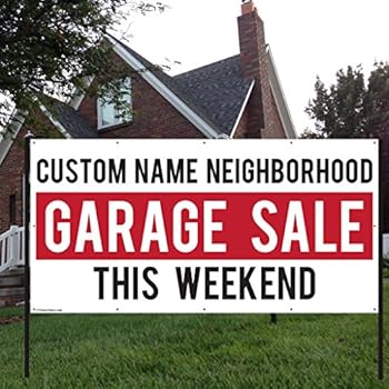 Amazon.com : COMMUNITY GARAGE SALE Banner sign : Office Products