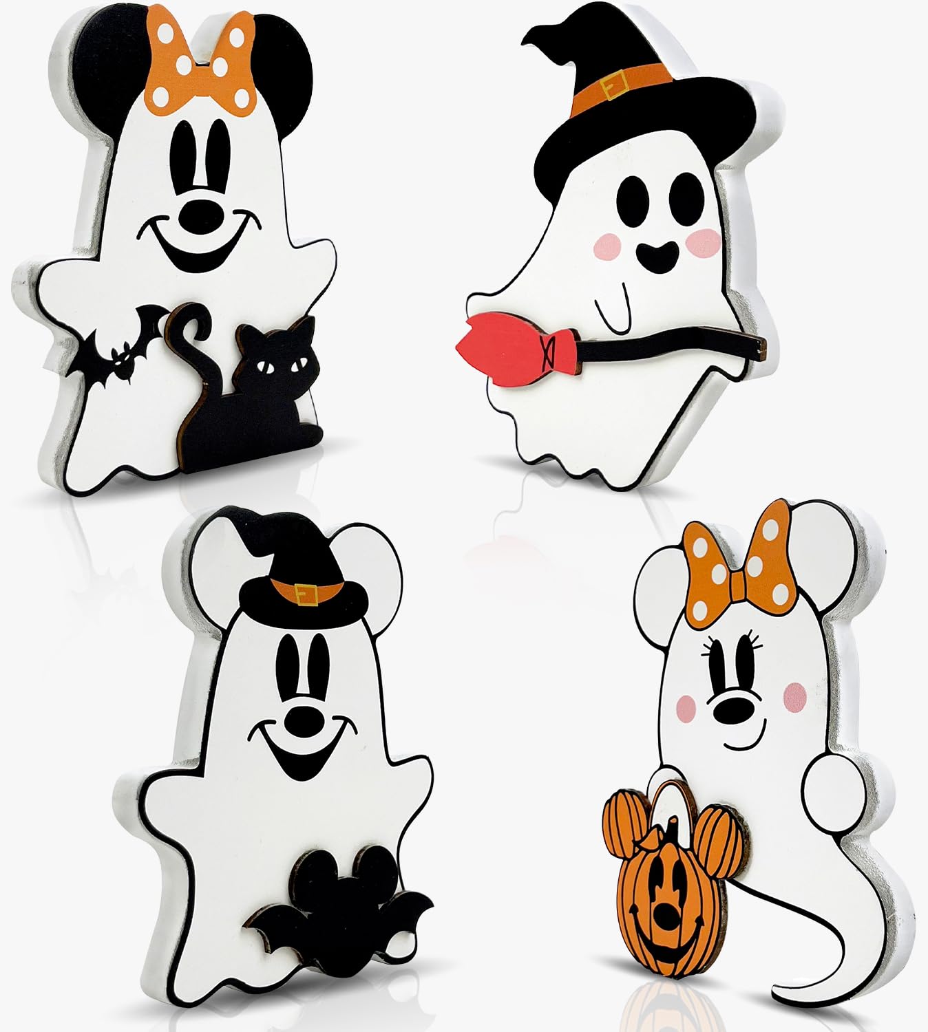Cute Ghost Halloween Decorations Ghost Halloween Table Decorations 4Pcs ...