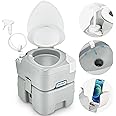 Amazon.com: Kohree Camping Toilet Portable 5.3 Gal: 20L Porta Potty for Adults with Diagonal ...