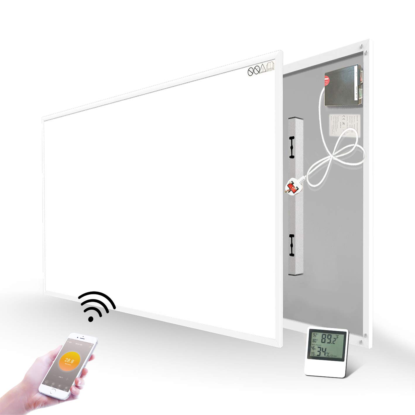 Buy 580W Far Infrared Panel Heater with WiFi Built-in Thermostat ...