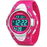 Amazon.com: cofuo Kids Digital Sport Waterproof Watch for Girls Boys ...