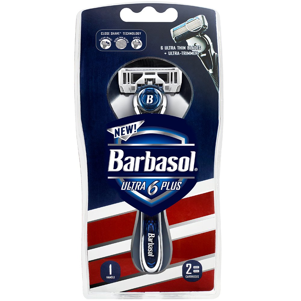 Amazon.com: Barbasol Ultra 6 Plus Premium Disposable Razor, 3 Count: Beauty