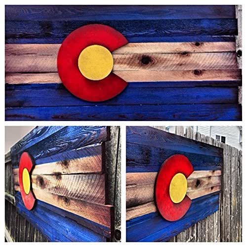 Amazon.com: Wooden Colorado Flag- Aged wood-Hand cut, Colorado Art ...