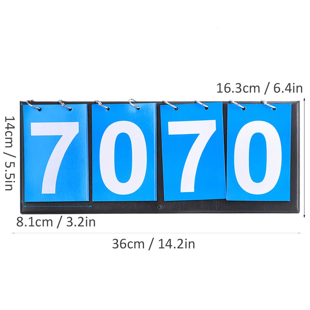 Number Flip Chart Number Flip Cards Blue Cloth Metal Cardboard 4‑Digit ...