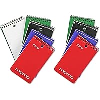 Amazon.com : Mead College Ruled Memo Book, 6" x 4", Wirebound, 40 ...