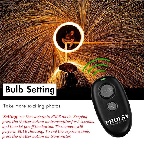 PHOLSY Wireless Shutter Camera Remote Release Control For Olympus E-M1, E-M5-II, E-M5, E-M10-II ...