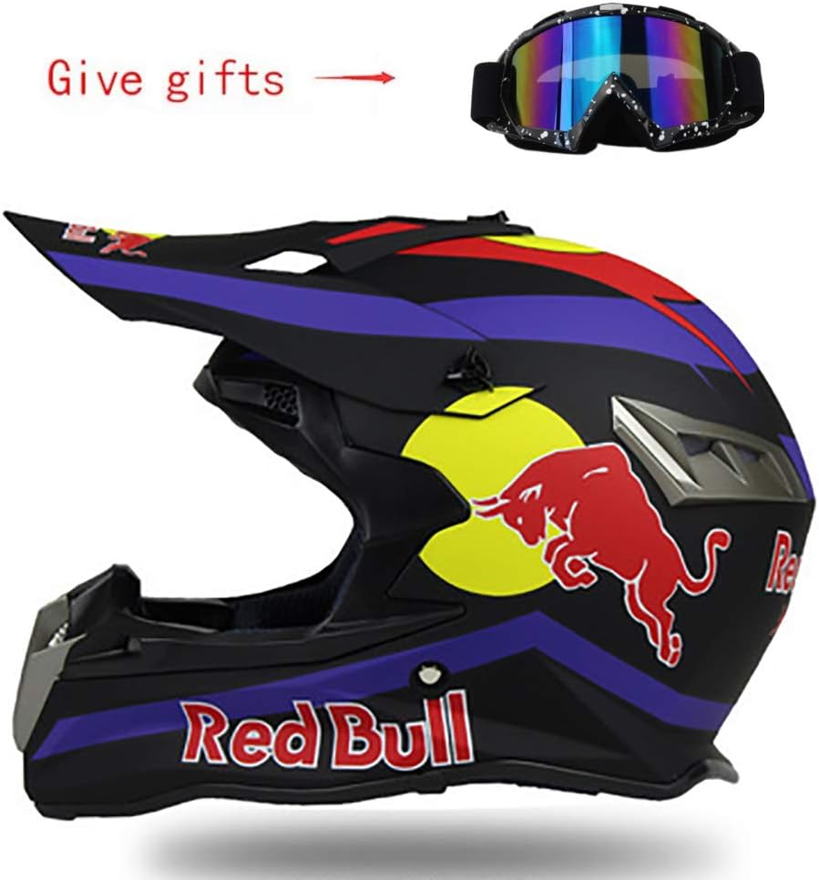 FHGH Fullface Helm,Motorradhelm Integral-Helm Motocross-Helm DOT/CE ...