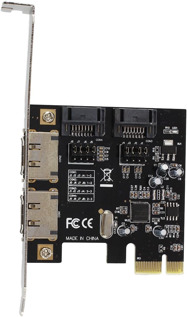 SODIAL(R) Tarjeta PCI-E PCI-Express A SATA 3.0 eSATA ASMEDIA ASM1061 ...