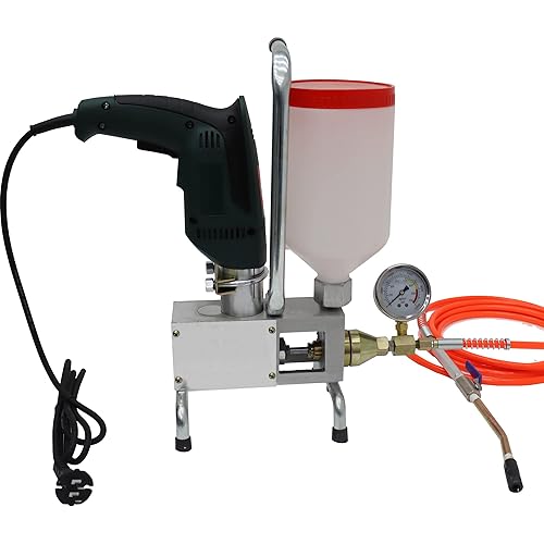 110V High Pressure Grouting Machine 650W Electric Grout Gun 15,000 PSI Grouting Injection Pump ...