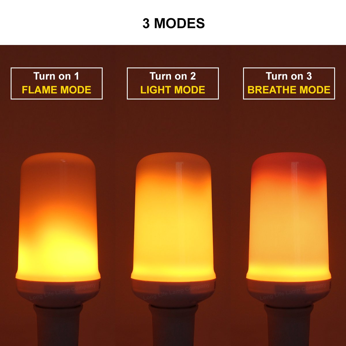 Flicker Flame Fire Effect E27 LED Simulated Light Bulb Warm White Decor ...
