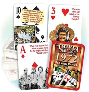 Amazon.com: Flickback 1972 Trivia Playing Cards: 50th Birthday or ...