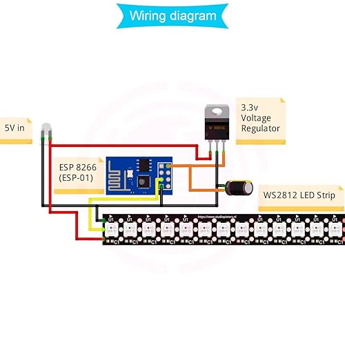 Ws2812 Rgb Led Module For Esp8266 Esp01 Esp01s Esp8266 Esp 01 Esp 01s
