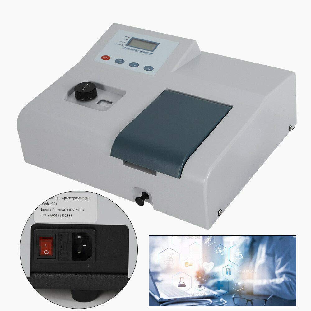Visible Spectrophotometer 110V Portable Laboratory Analytical Equipment ...