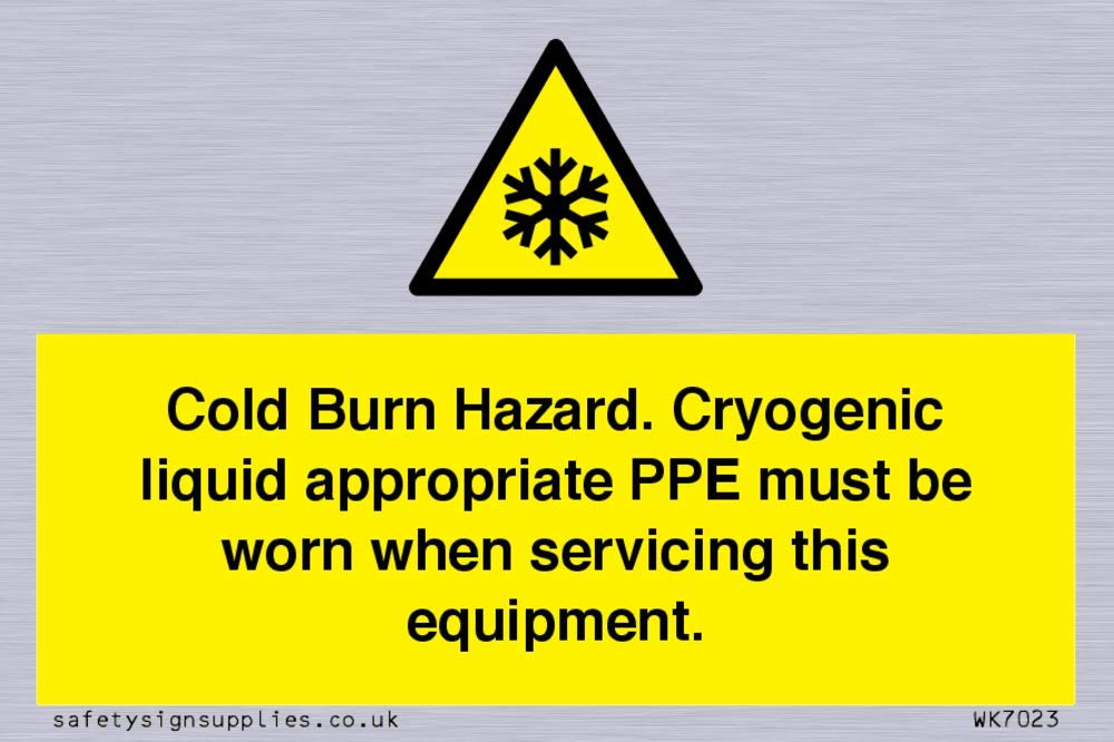 Cold Burn Hazard. Cryogenic liquid appropriate PPE must be worn when ...