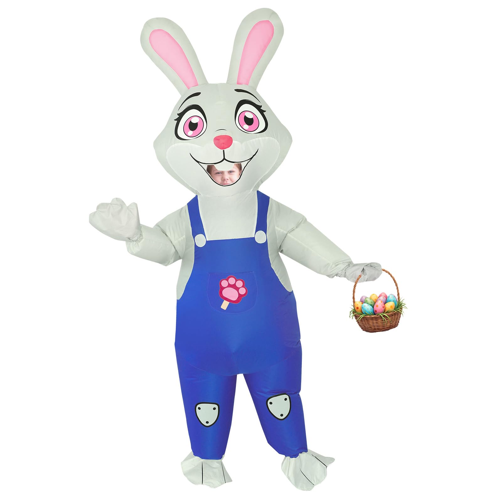 XYJKIDSES Easter Bunny Costume Kids Inflatable Bunny Costume for Kids ...