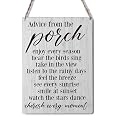 Amazon.com: GUDIAO Farmhouse Porch Wooden Sign Wall Decor Rustic Advice ...