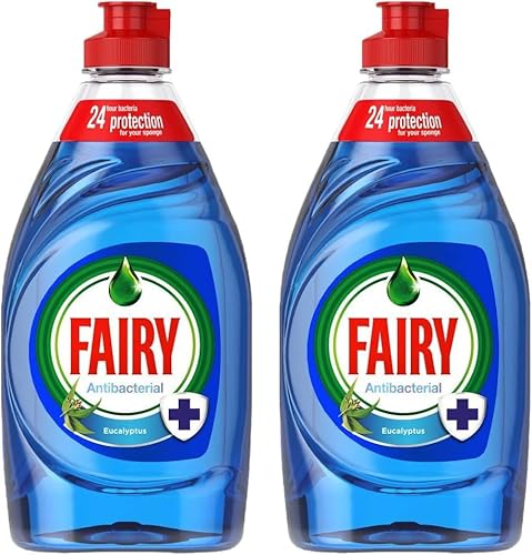 Fairy Antibacterial Eucaliptus Washing Up Liquid Cleaner Dishes 2 x ...