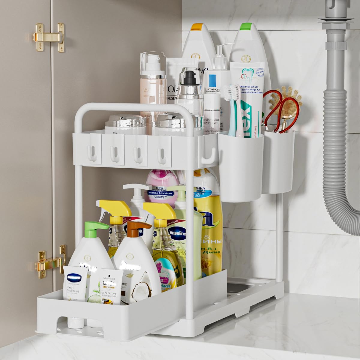 Under Sink Organizer and Storage,USFU Under Kitchen and Bathroom Sink ...