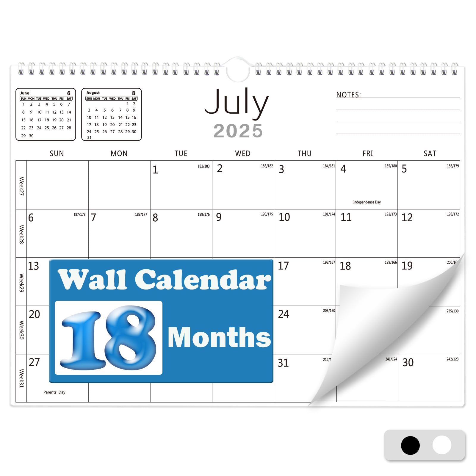 Calendar 2025-2026, Wall Calendar 2025-2026 from July 2025 to December ...