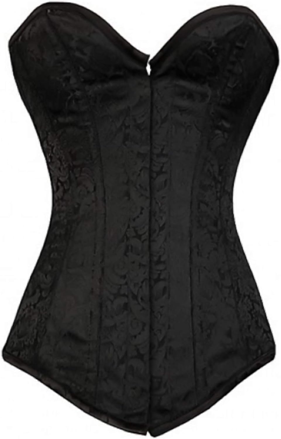 Black Close Front Basque Longline Gothic Burlesque Corset Costume ...