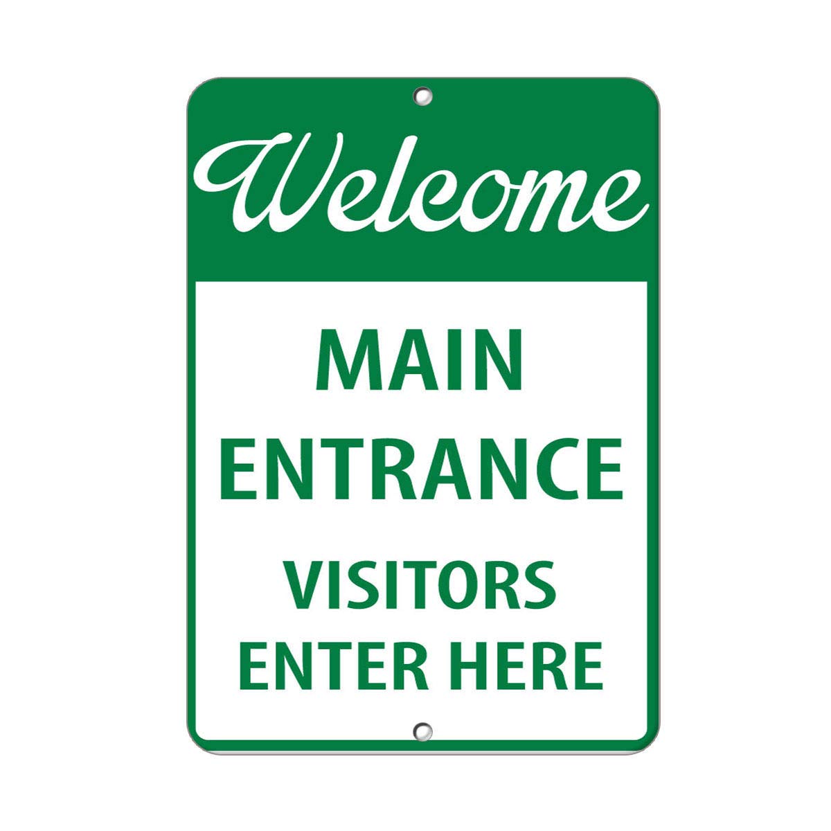 Welcome Main Entrance Visitors Enter Here Security Sign Vinyl Sticker ...