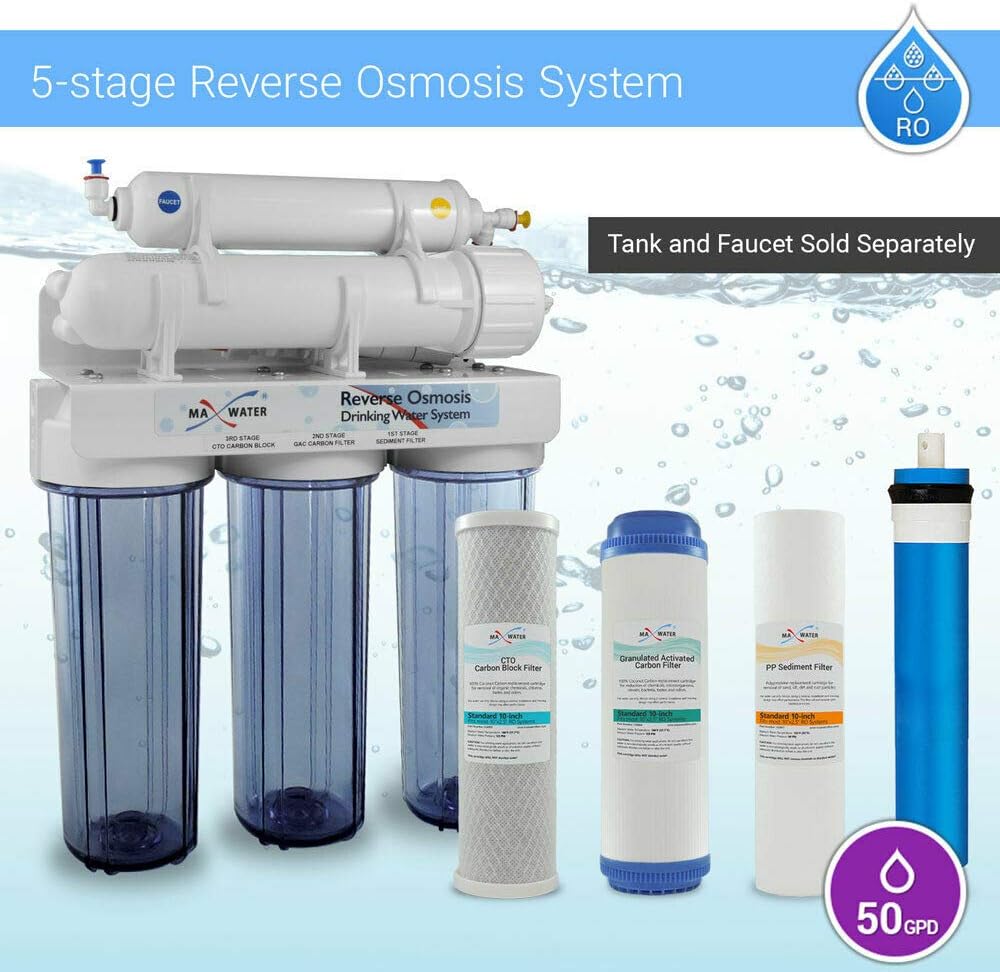 Max Water 5 Stage Home Reverse Osmosis System/Reverse Osmosis Water ...