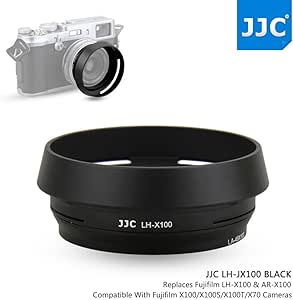 Amazon.com : JJC Metal Lens Hood Shade Protector with 49mm Filter Adapter Ring for Fujifilm Fuji ...