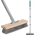 Amazon.com: Stainless Steel Deck Scrub Brush with Long Handle, Outdoor ...