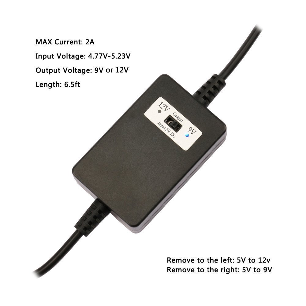 DC Switch 5V To 9V Or 12V Gold Plated USB Connected Transfer,Adjustable ...